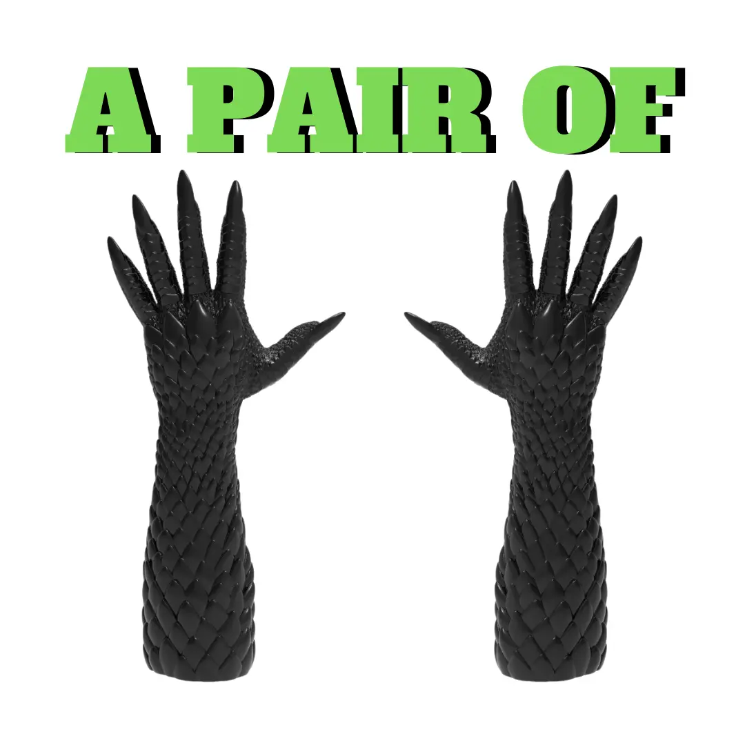 Silicone Dragon Scale Long Gloves