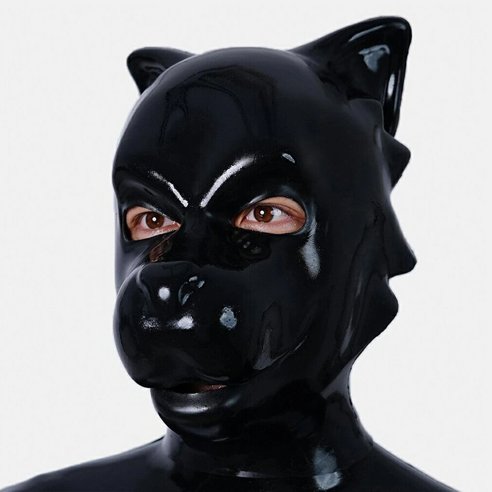 Silicone Black Lion Dog Mask