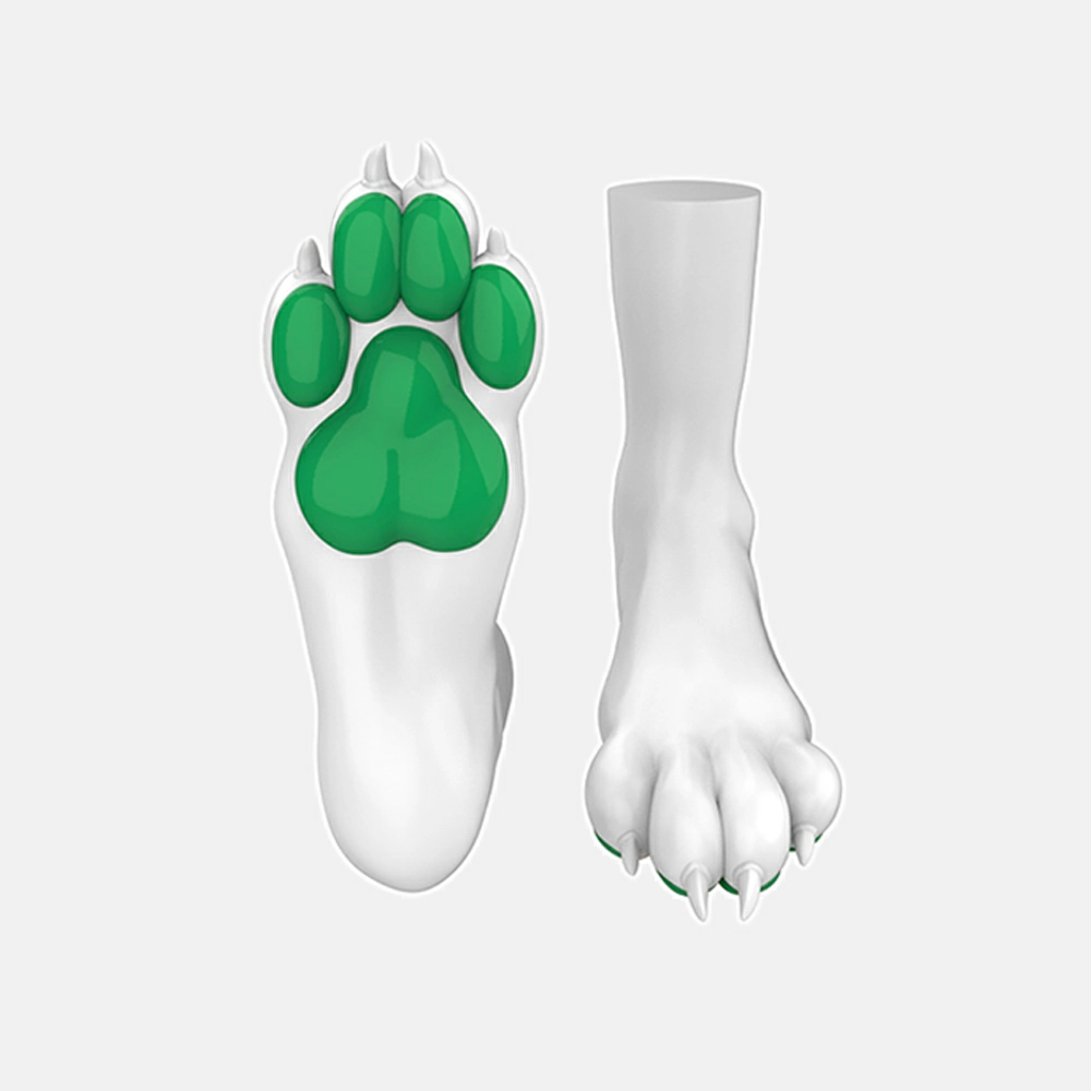 home footwear silicone furry dog feet colored