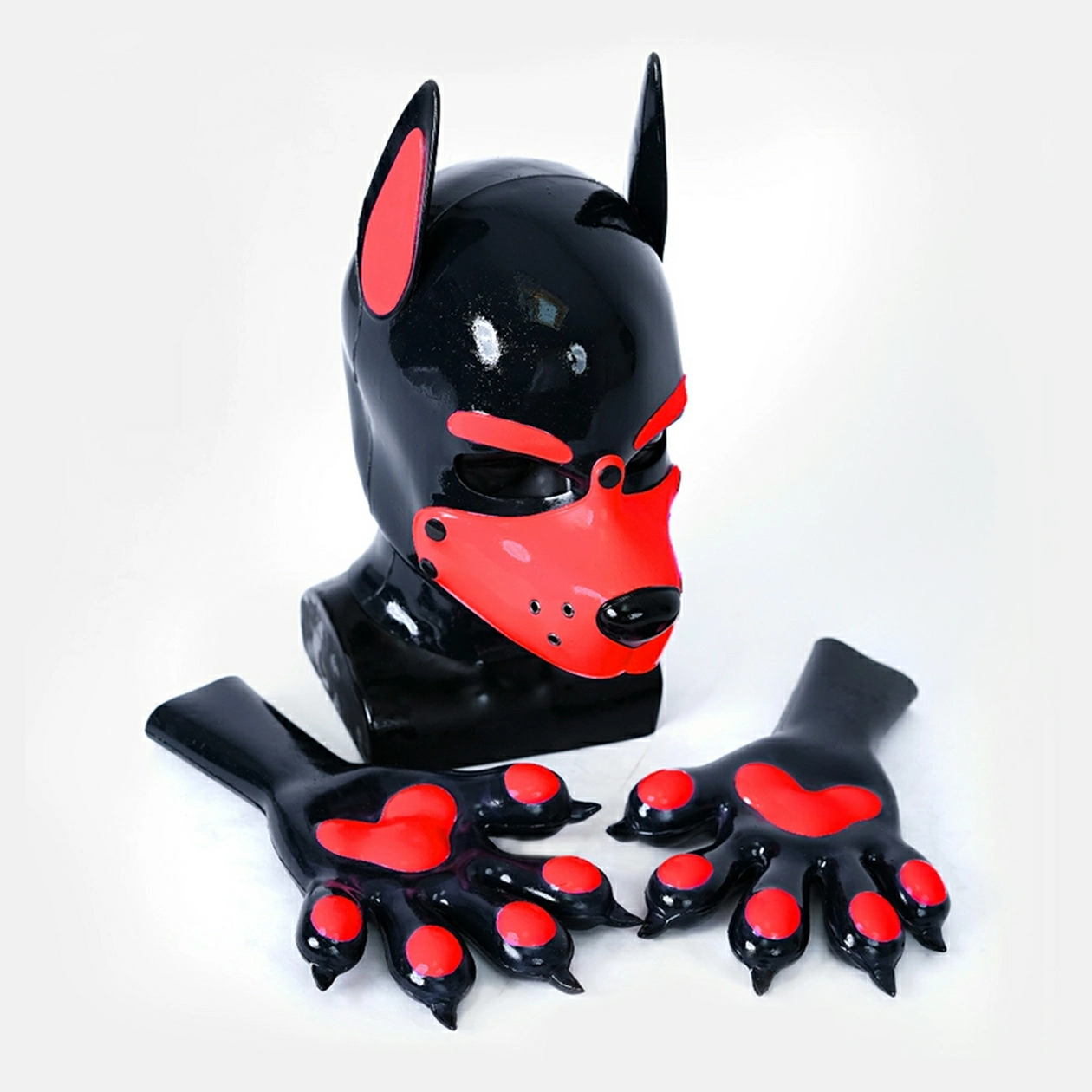 Muzzle dog mask & Cute Furry Paws