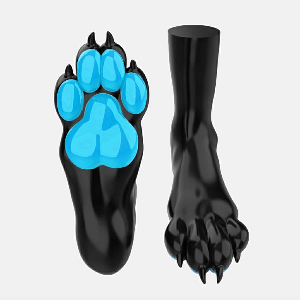 home footwear silicone furry dog feet colored